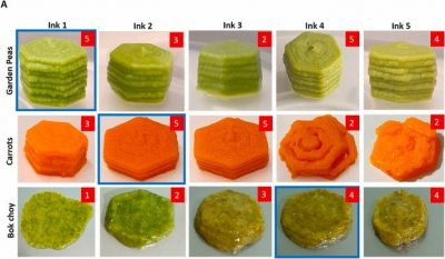 New Method Developed to Create “Food Inks” for 3D Printing Fresh Vegetables