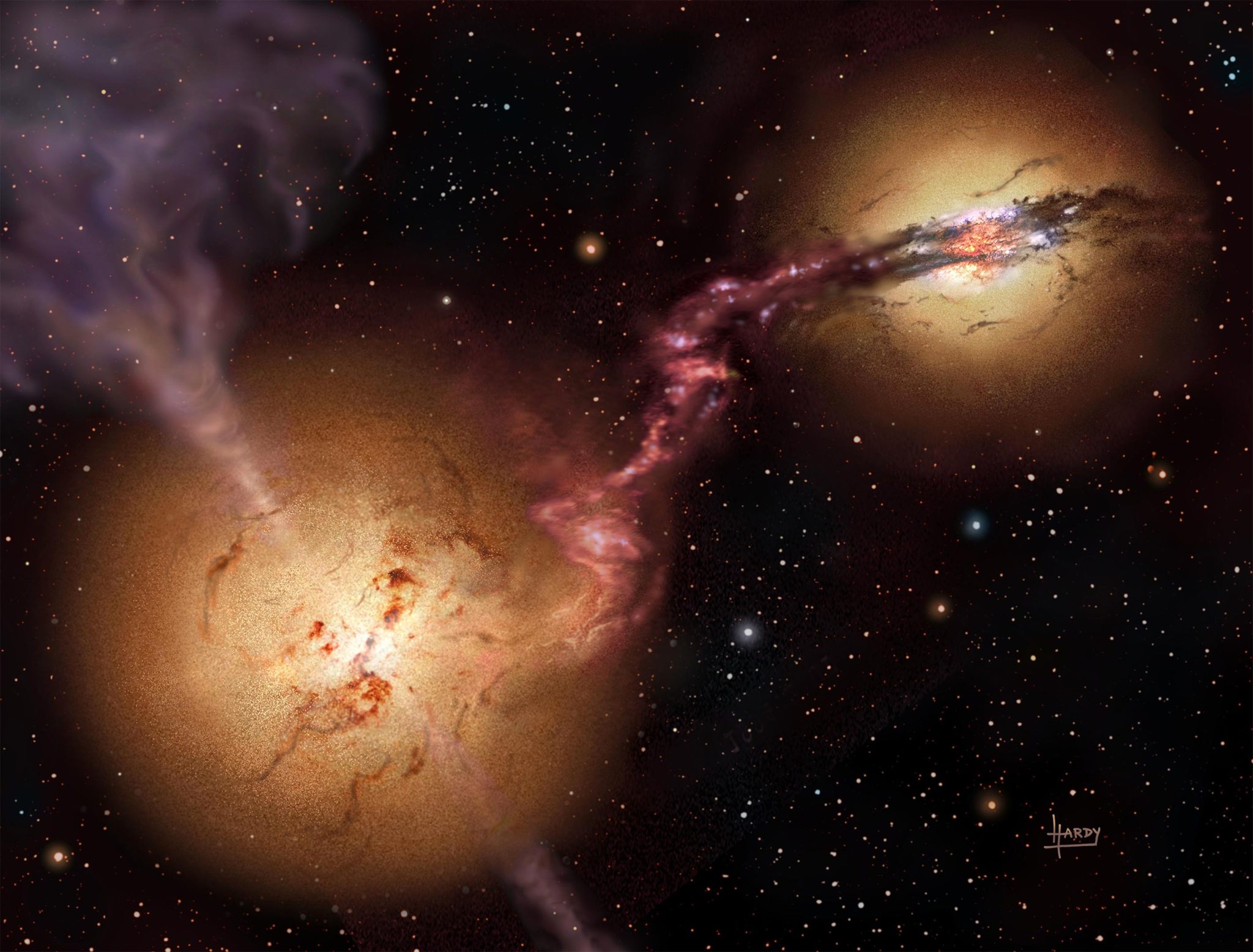Black Hole Fires Cosmic Bullets of Ionized Gases