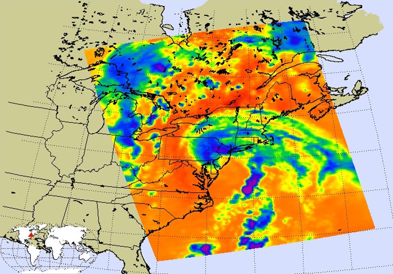 NASA's Atmospheric Infrared Sounder Monitors Tropical Storm Fay as It ...