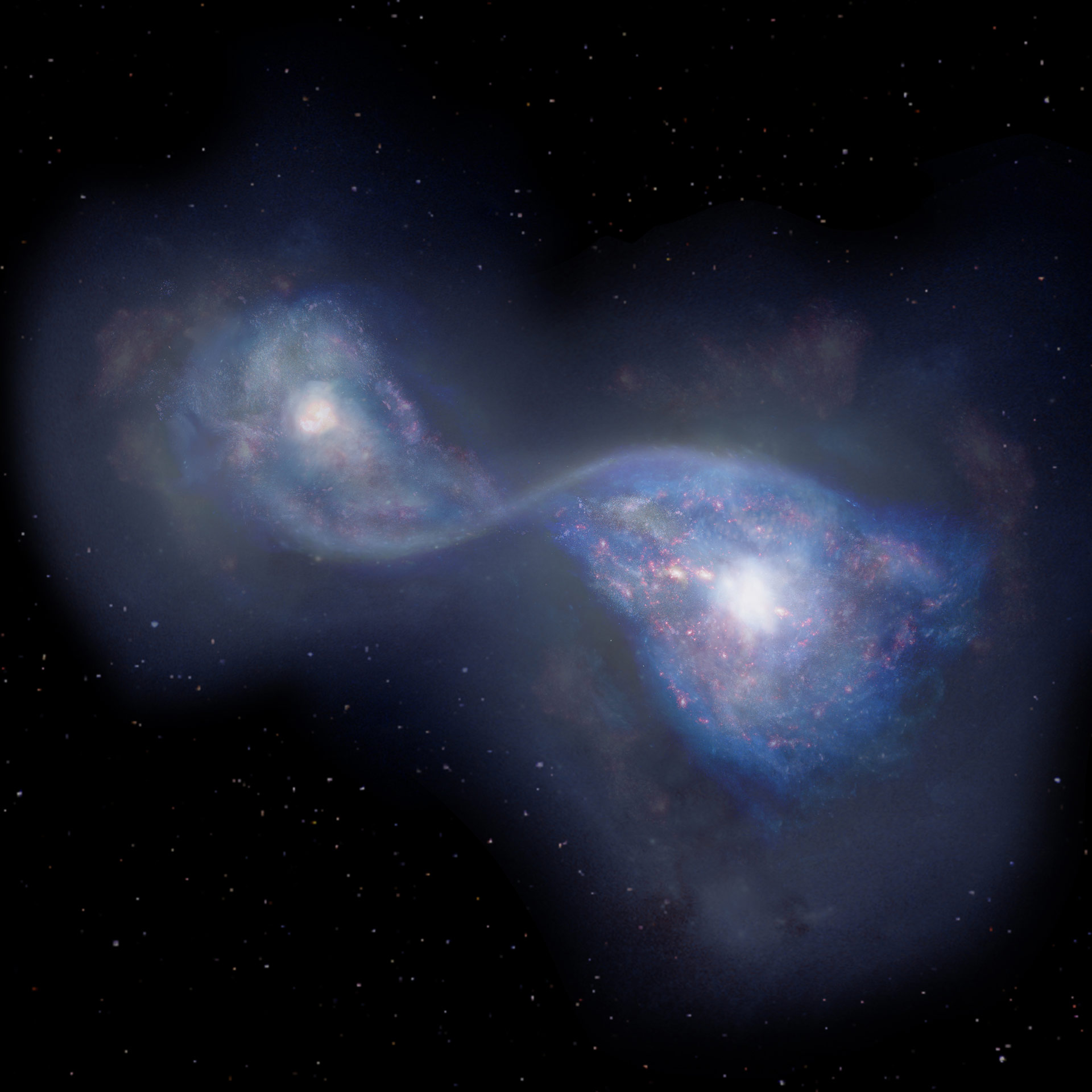 ALMA Discovers Earliest Example Of Merging Galaxies
