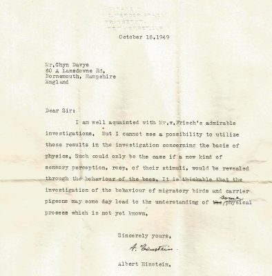 Recently Discovered Letter Written by Albert Einstein Discusses Link ...