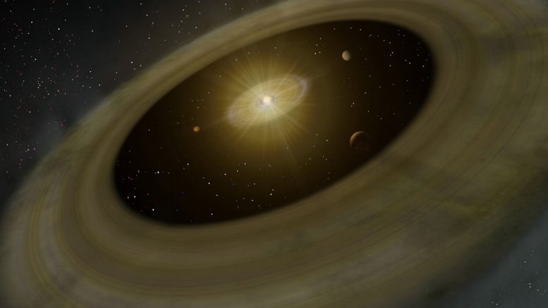 ALMA Observes Gas Emission in a Protoplanetary Disk