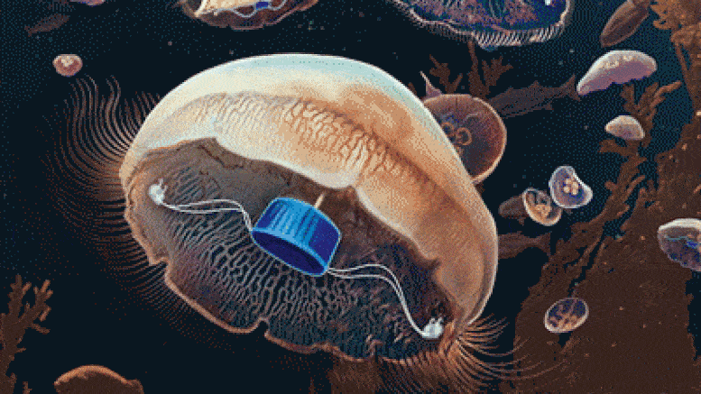 Animated Moving Jellyfish
