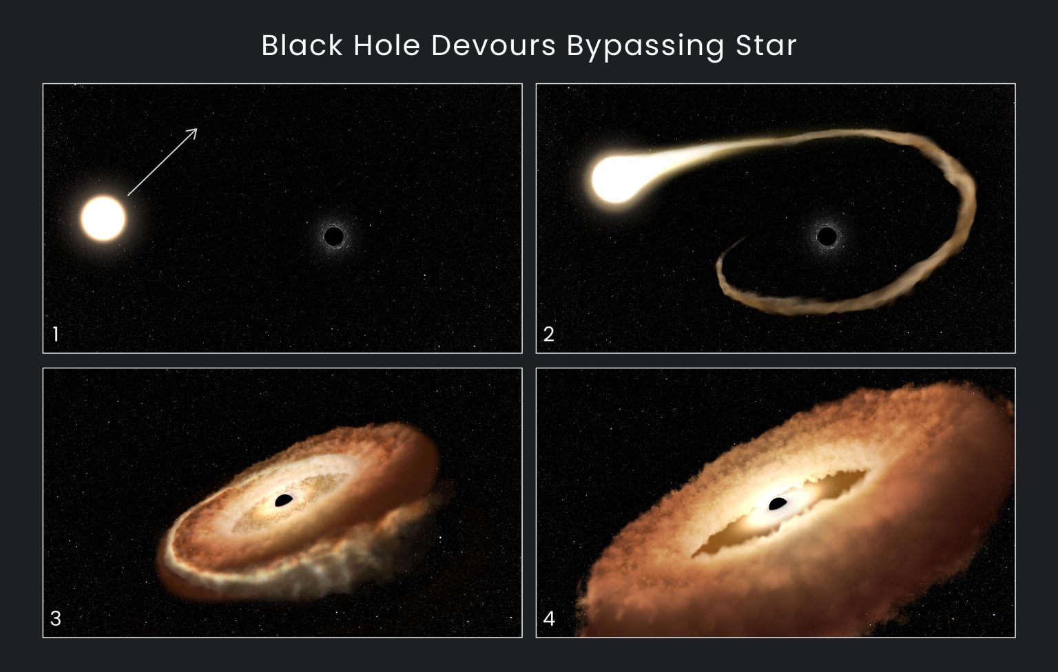 Black Hole’s Deep Gravitational Sinkhole Twists Unlucky Star Into Donut ...