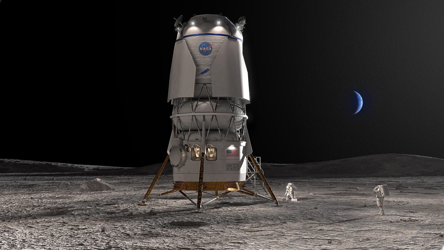 Blue Moon Lander: NASA Taps Blue Origin for Artemis V Lunar Mission