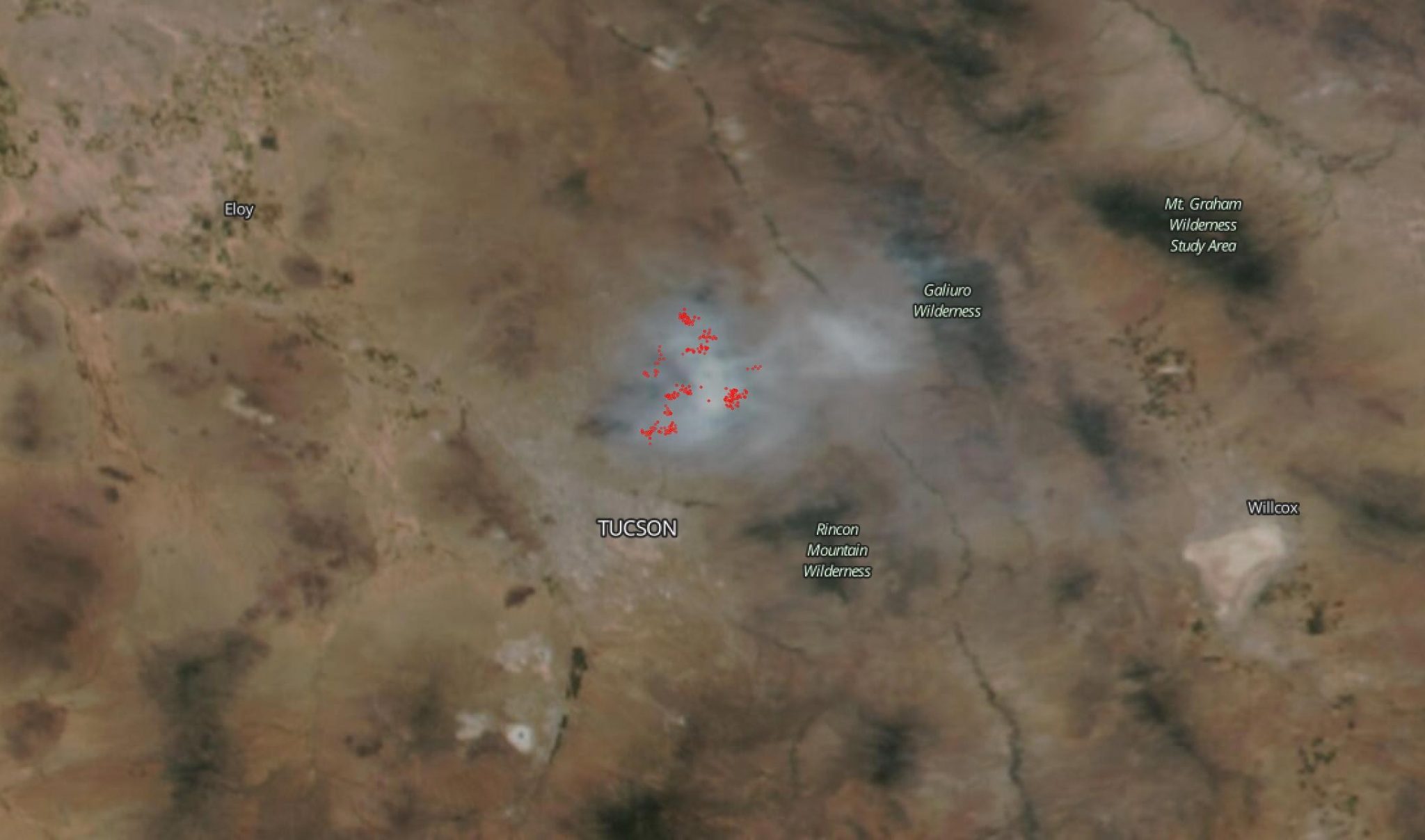 63 Mile Smoke Trail From Bighorn Fire Captured by NOAA/NASA Satellite