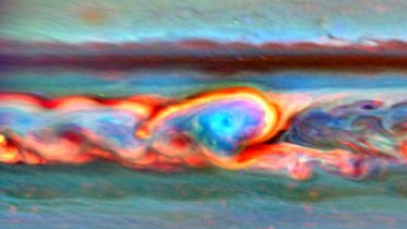 Cassini Views a Spinning Vortex at Saturn's North Pole