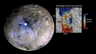 Traces of Dwarf Planet Ceres’ Icy Crust Found at Occator Crater