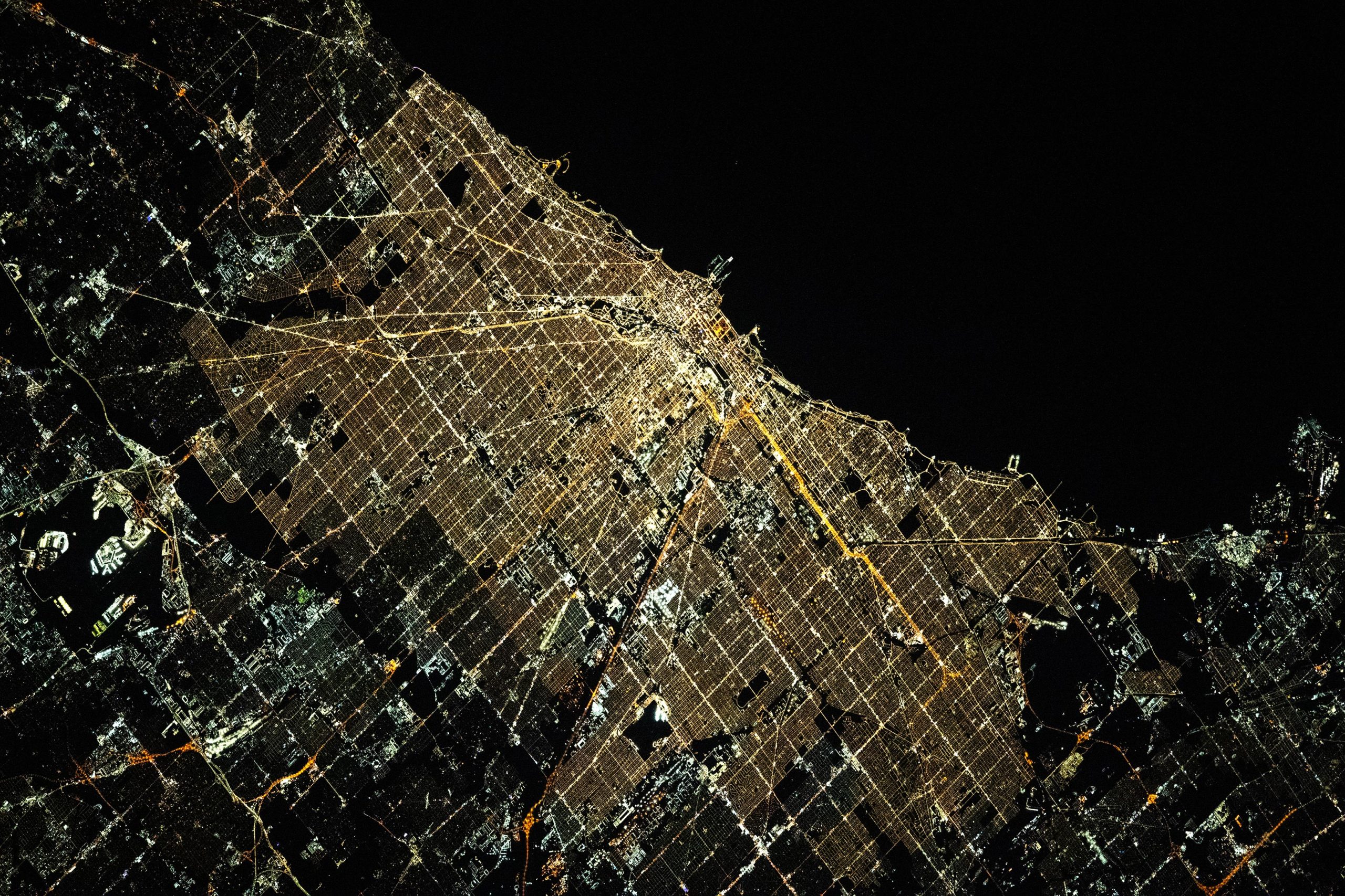 Chicago Lights Up the Night: A Breathtaking Space Station Perspective
