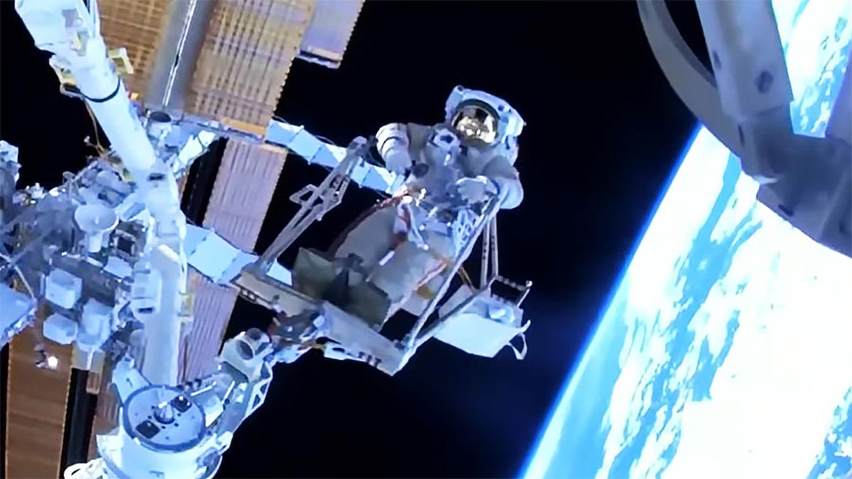 Spacewalk Success: Cosmonauts Install Debris Shields Outside the ...