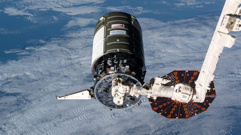 Image of Orbital ATK's Cygnus Resupply Ship Approaching ISS