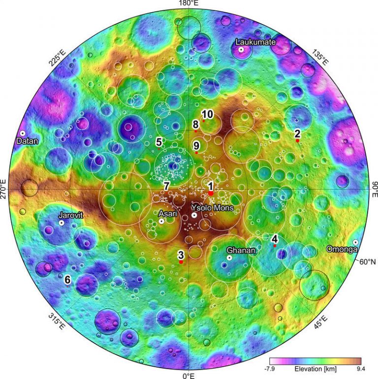 Dawn Probe Discovers Water Ice in Ceres’ Polar Region