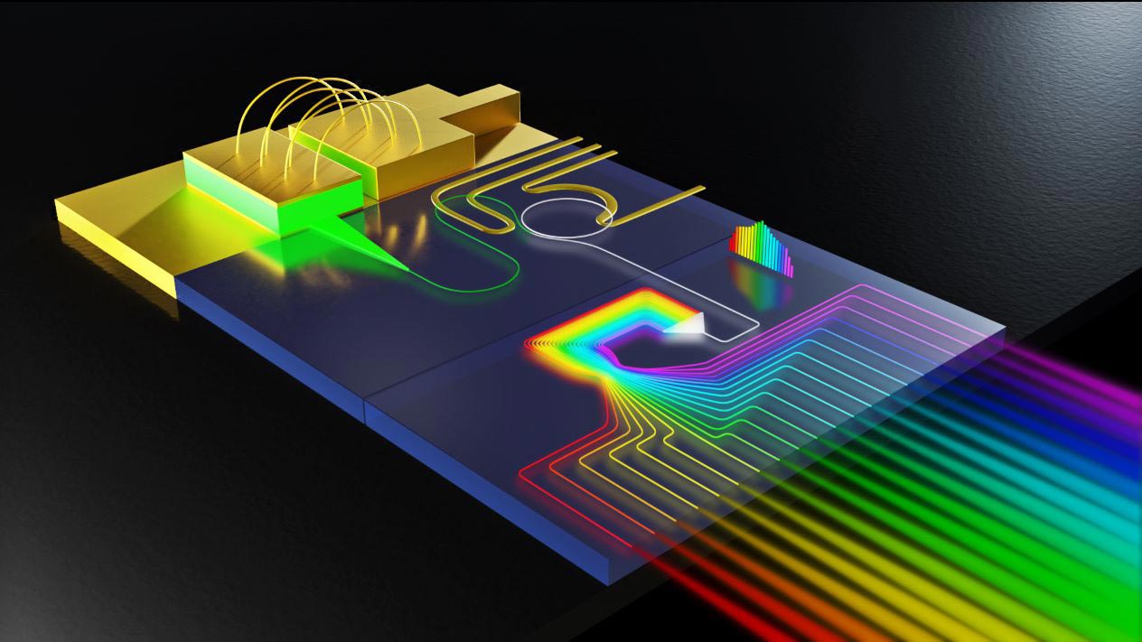 Scientists Accidentally Create a “Rainbow Laser” on a Tiny Chip
