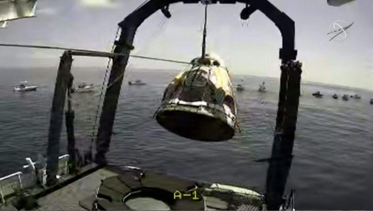 "An Incredible Day": Splashdown Successfully Concludes NASA’s SpaceX Demo-2