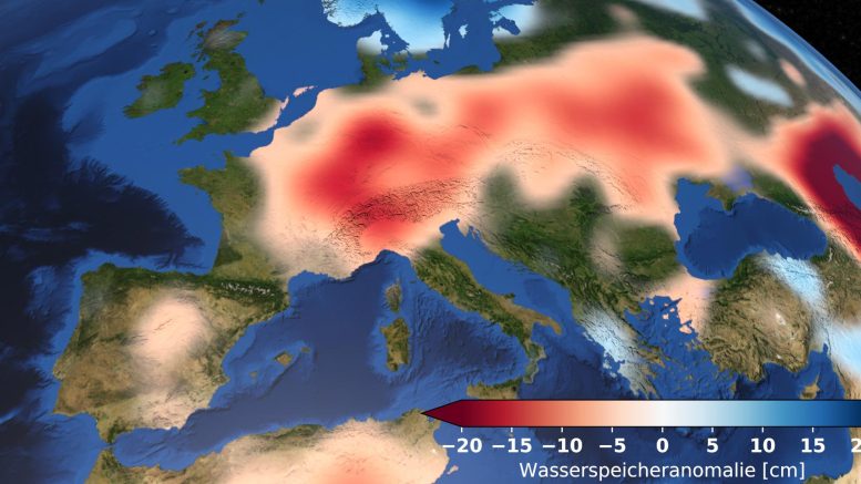 Satellite Maps Shows Signs of Drought in European Groundwater