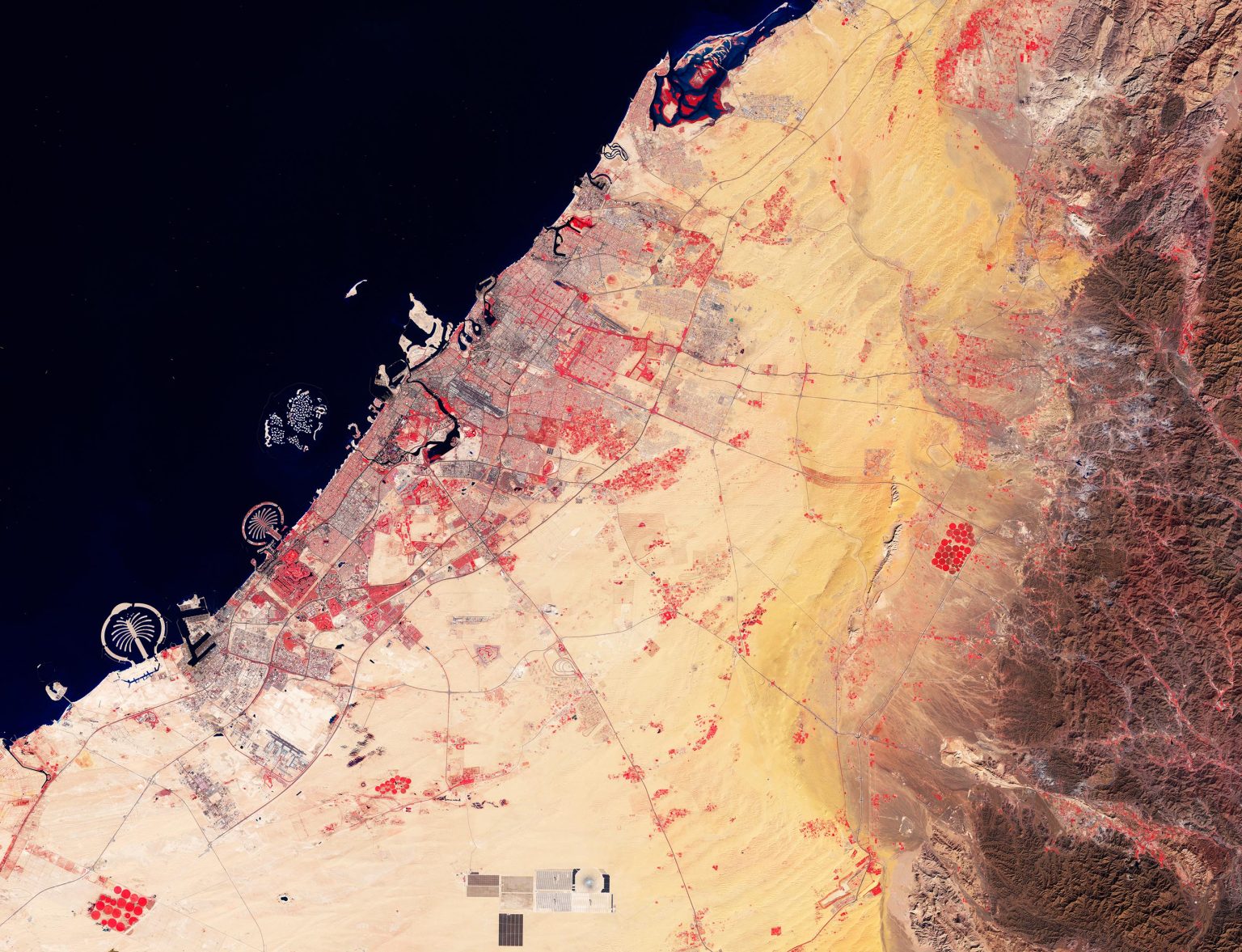 Exploring the Engineering Marvels of Dubai From Space