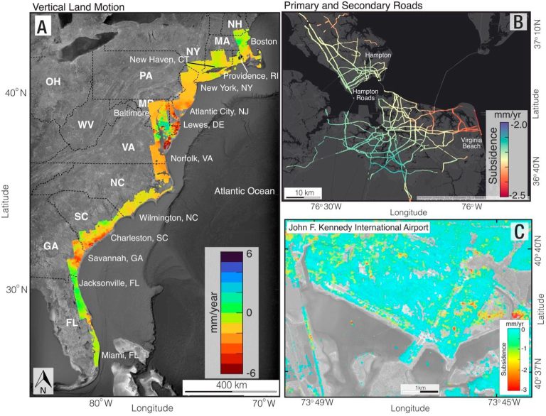 Submerging Skylines: Major East Coast Cities Including NYC and DC ...
