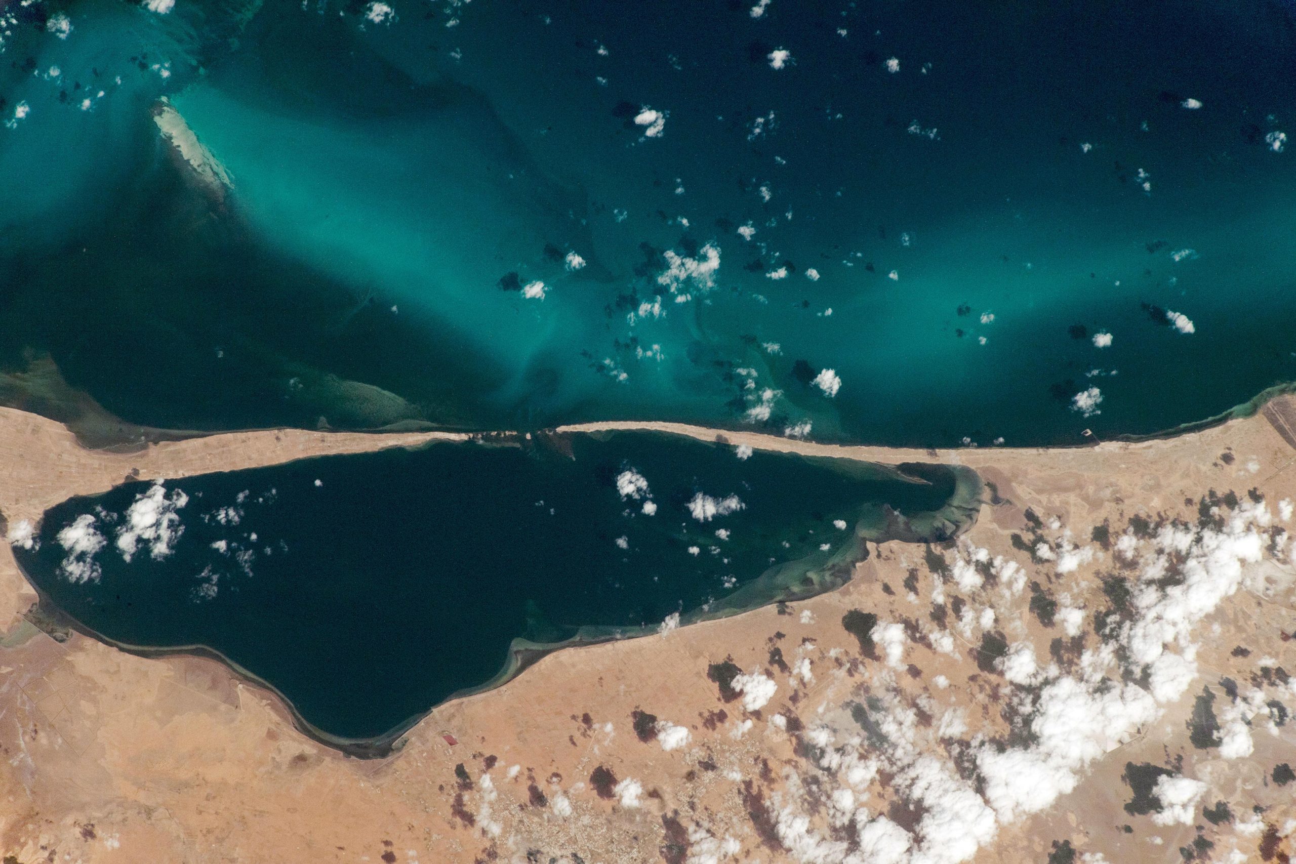 Ecologically Important El Bibane Lagoon Photographed by Astronaut ...