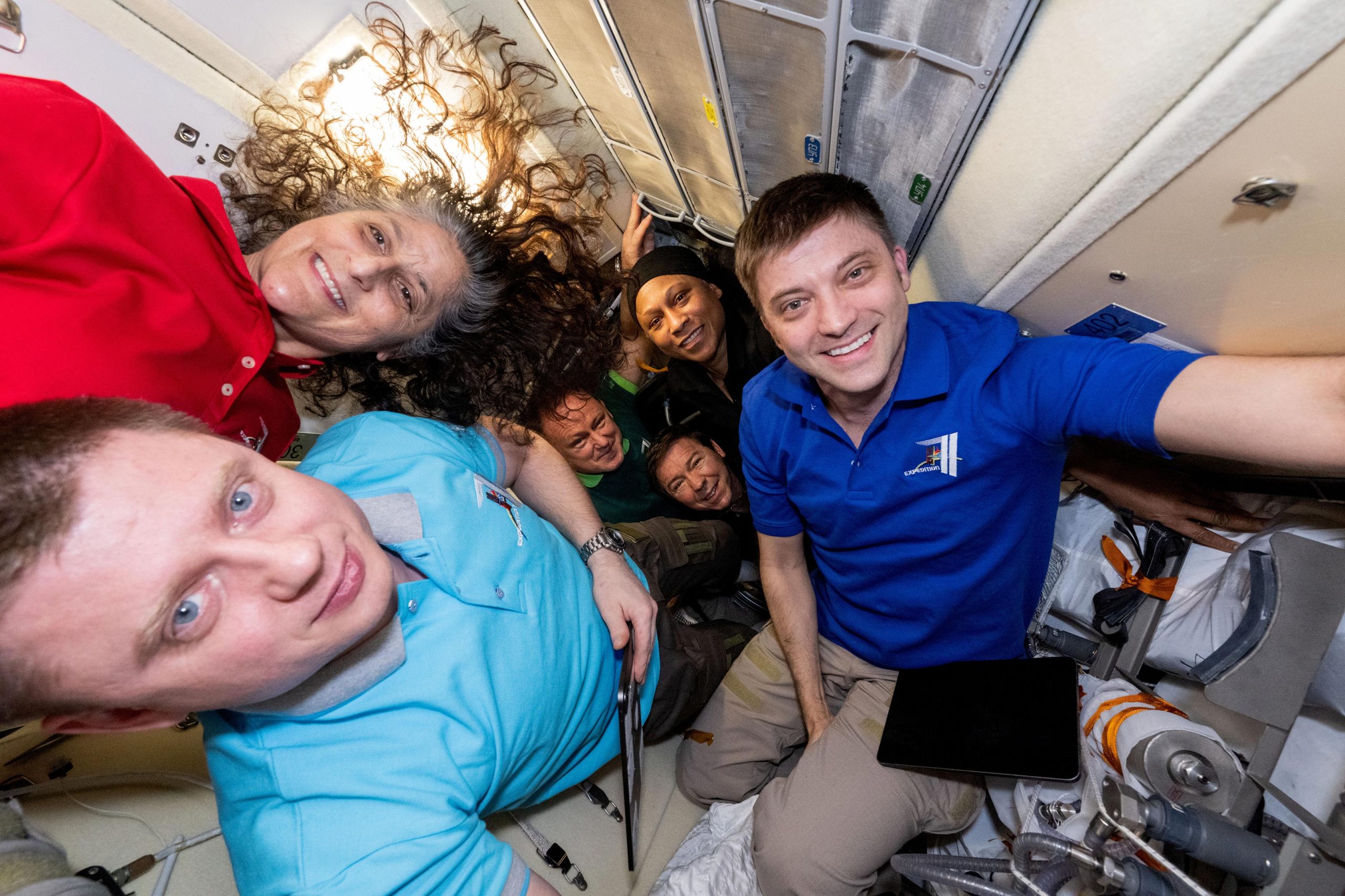 International Space Station’s Team Expands to 12: New Arrivals Dive ...