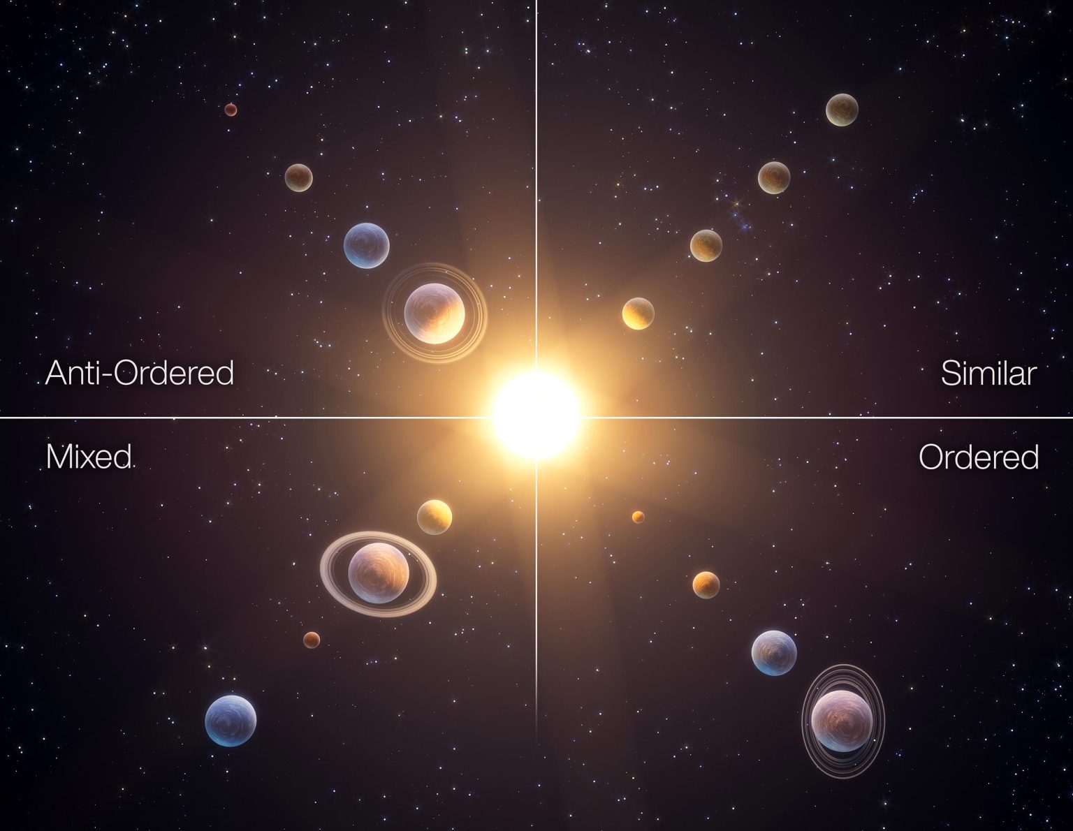 Astronomers Show There Are Four Classes of Planetary Systems