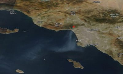 NASA Satellite Image – Southern California’s Getty Fire Continues to Burn