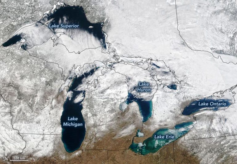 Wild Swings in Great Lakes Ice Captured From Space