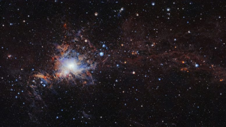 A View of Clouds of Cosmic Dust in the Region of Orion