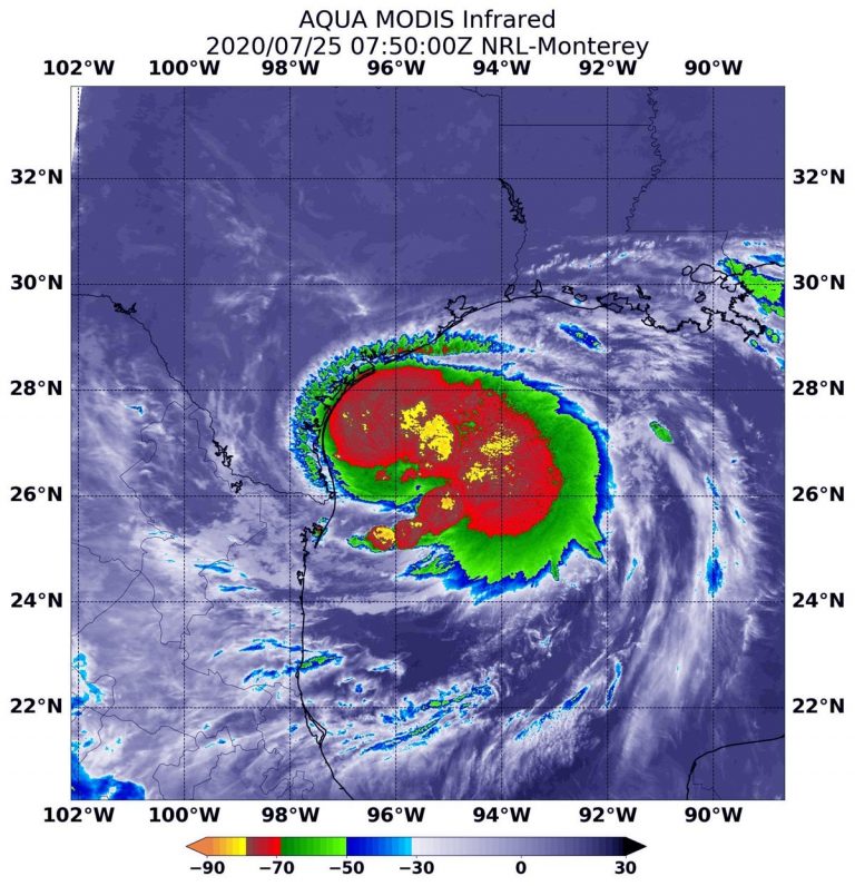 NASA Sees Hanna Strengthen into First Atlantic Hurricane of 2020