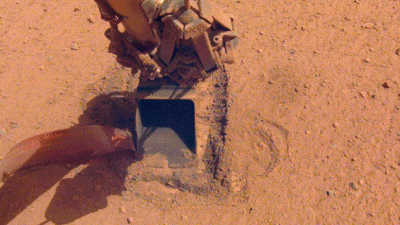 At Last! NASA InSight’s “Mole” Is Out of Sight, Below the Surface of Mars