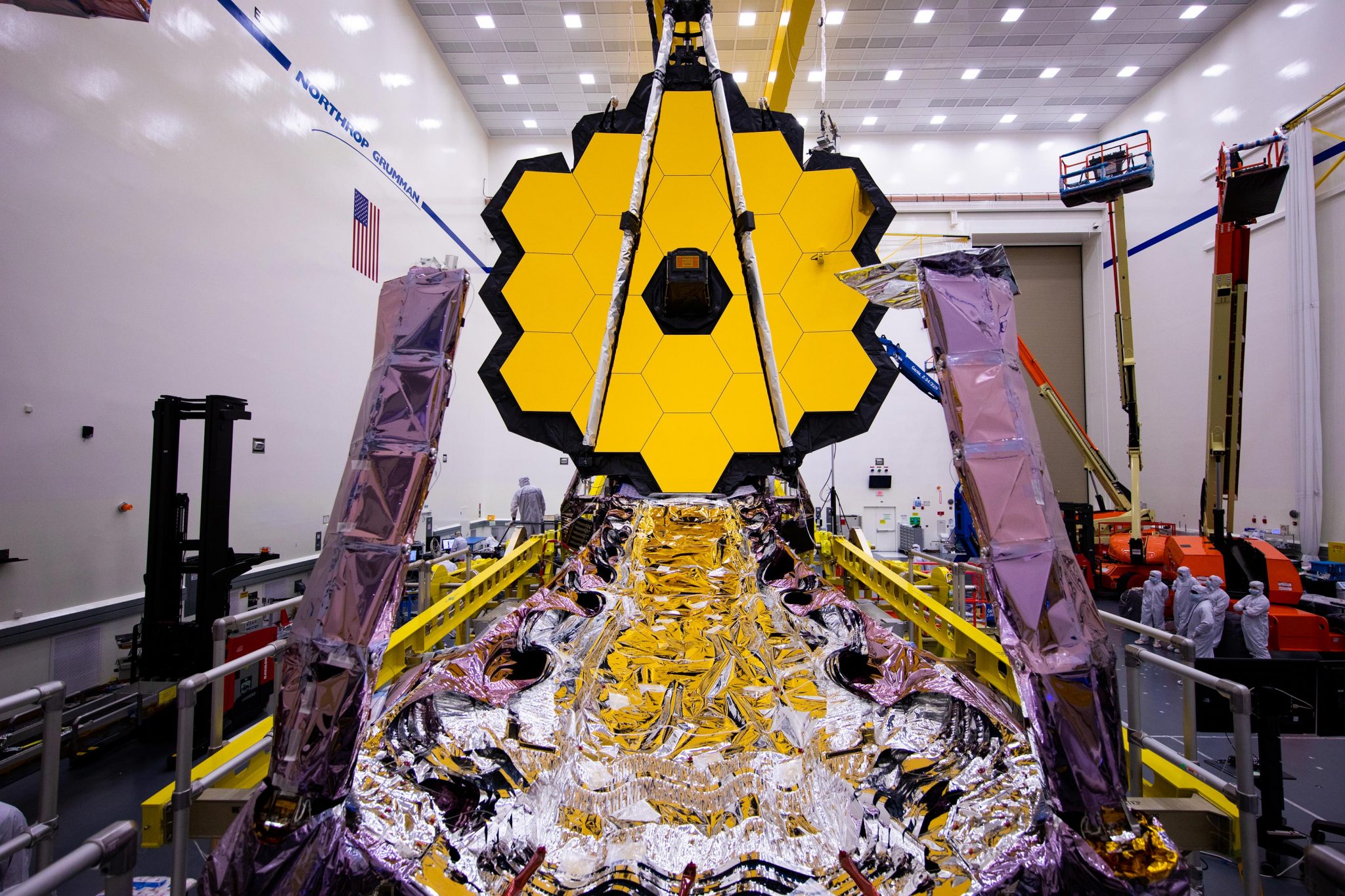 NASA’s Webb Telescope Packs Its Tennis Court-Sized Sunshield for a Million Mile Journey