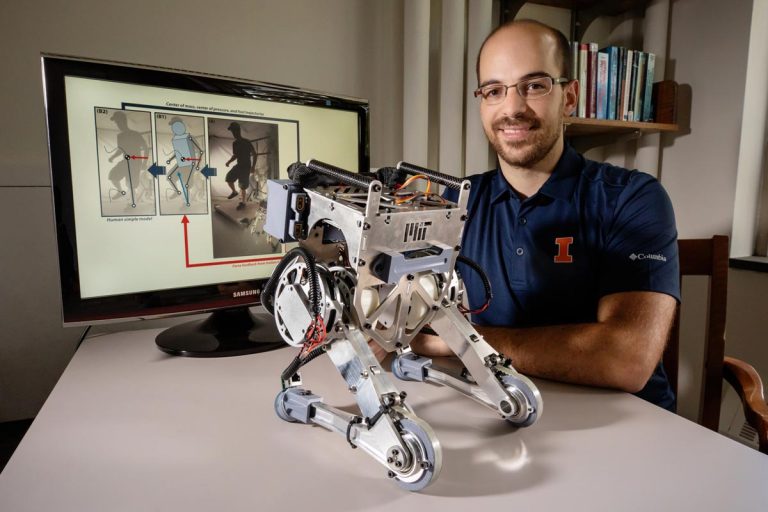 Two-Legged Robot Mimics Human Operator in Force-Feedback Exoskeleton ...