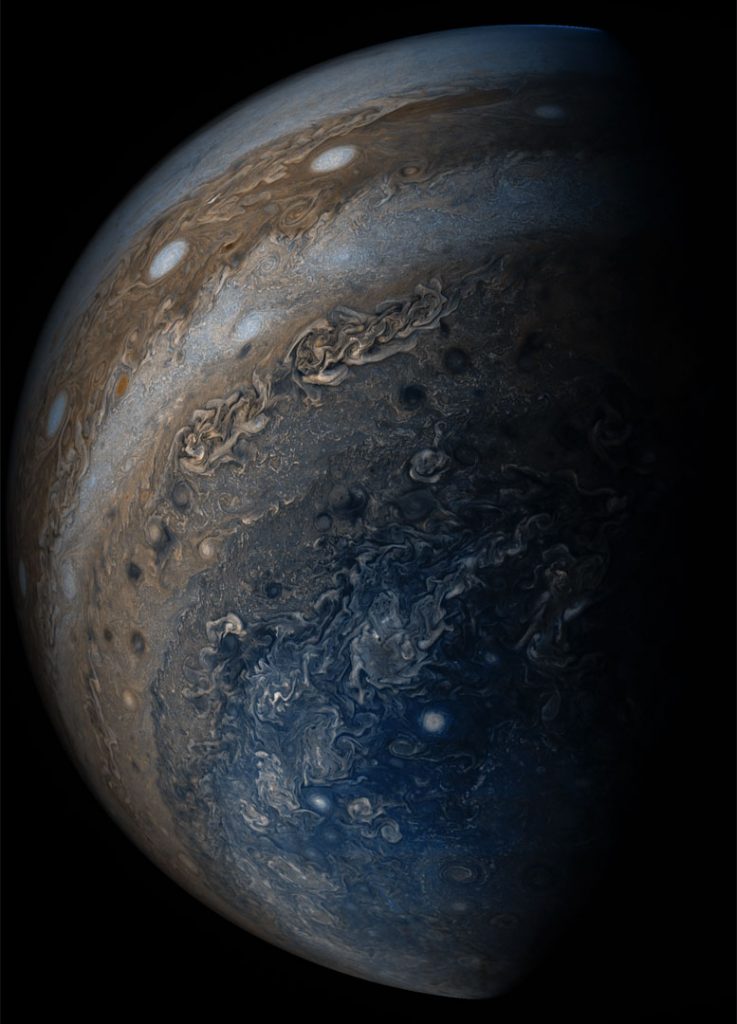Juno Spacecraft Views the Many Colors of Jupiter’s Clouds