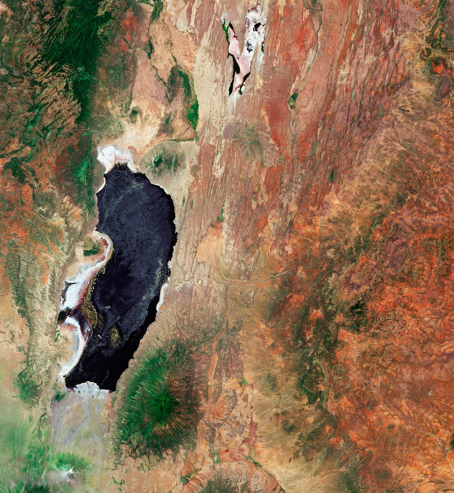 Salt and Spectacle: Satellite Reveals East Africa’s Pink Lakes
