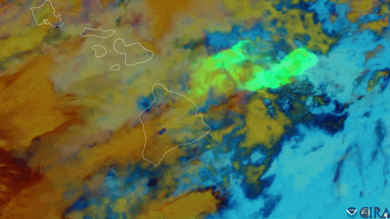Stunning Satellite Image: Lava Flows North on Mauna Loa