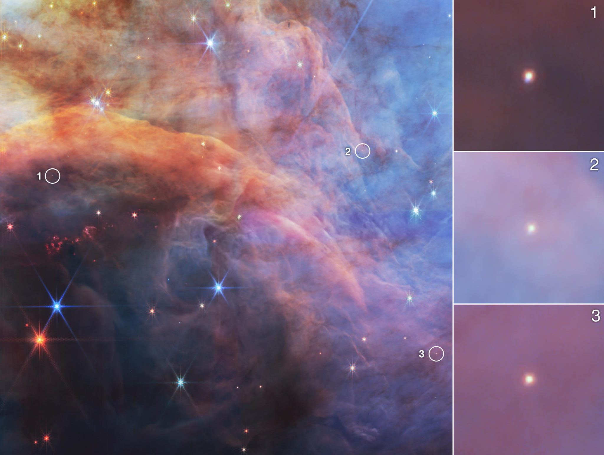 Cosmic Castaways: Webb Unveils the Flame Nebula’s Smallest “Almost-Stars”