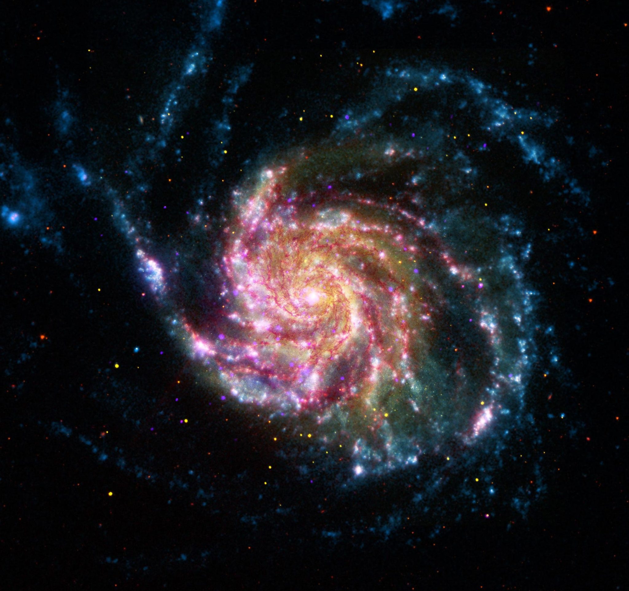 Combined Image of the Pinwheel Galaxy, M101, From Four of NASA’s Space ...