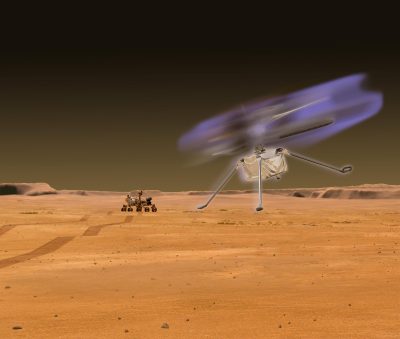 Martian Atmospheric Breakdown: Helicopters Flying on Mars May Glow at Dusk