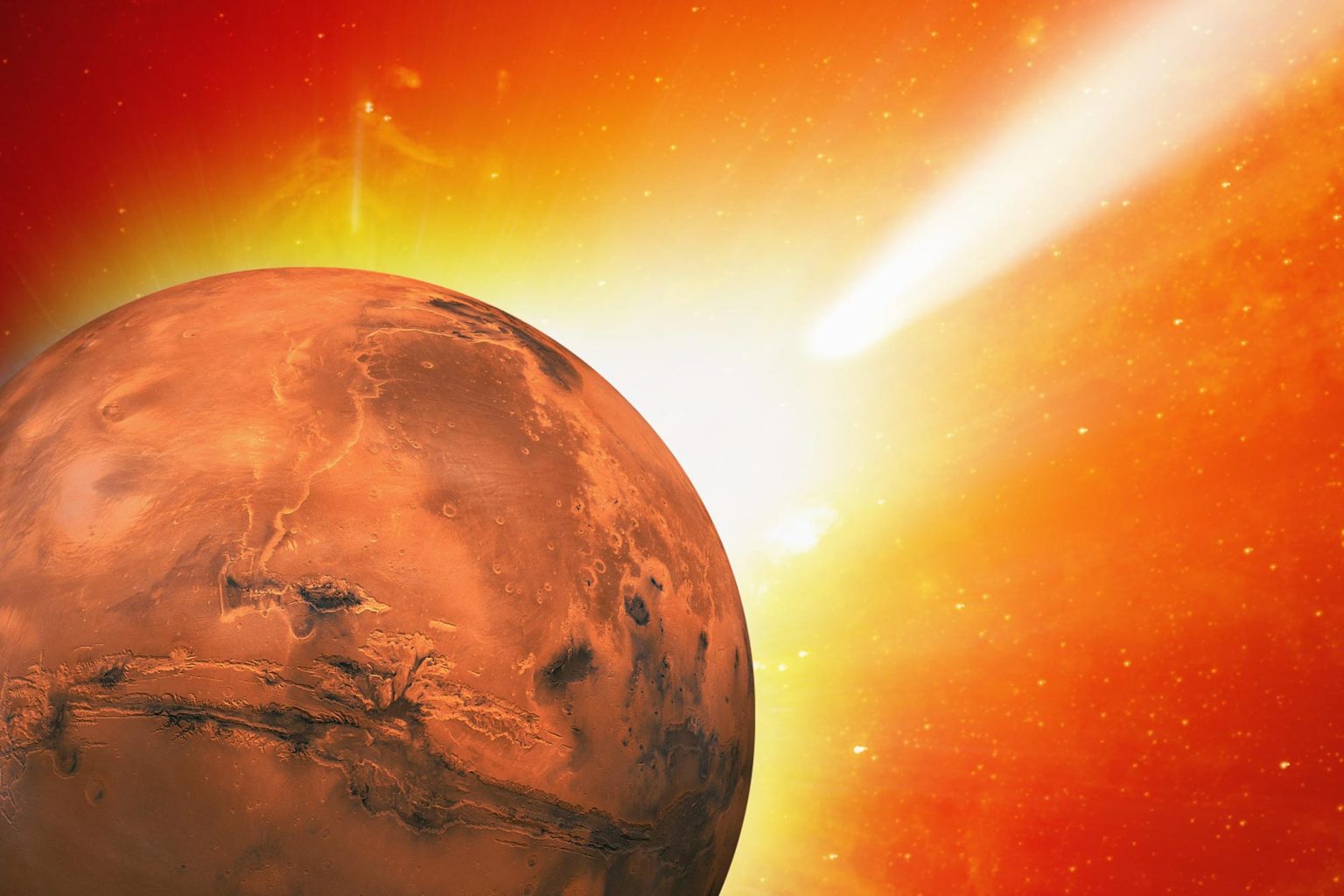 Major Asteroid Impact May Have Caused Mars Megatsunami