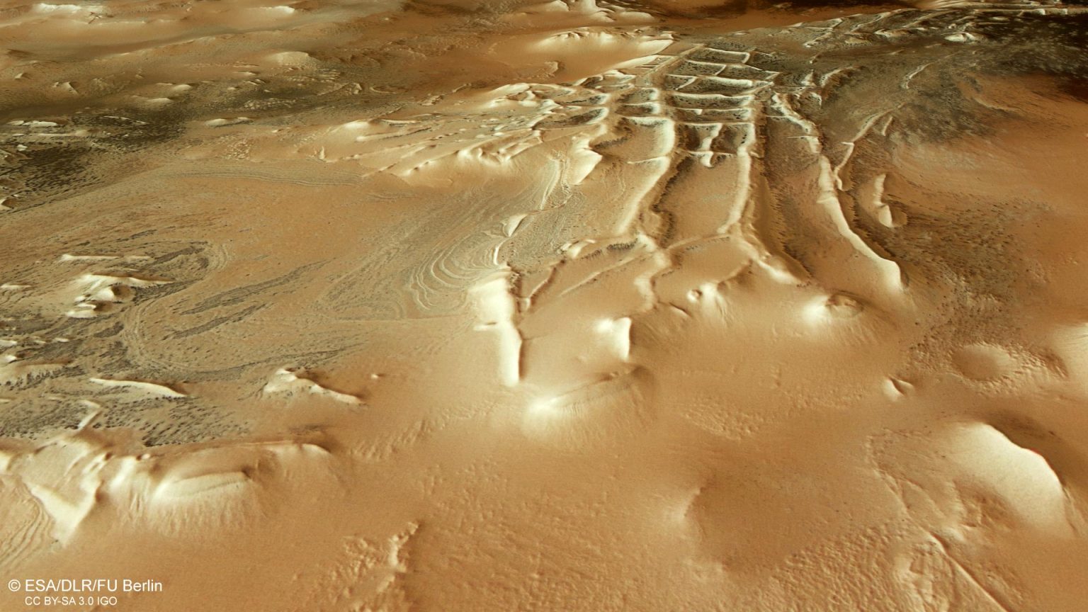 Mars Express Discovers Mysterious Martian “Spiders”