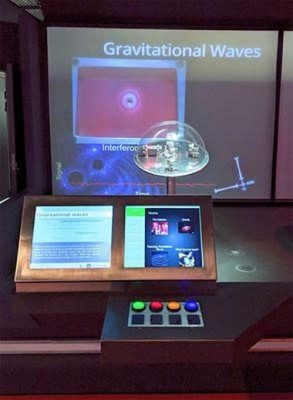 An Interactive Science Exhibit Based on a Real-Life Gravitational-Wave Detector