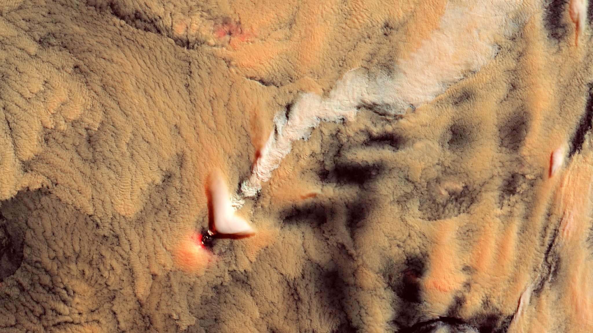 Unusual “Volcano Track” Clouds Investigated
