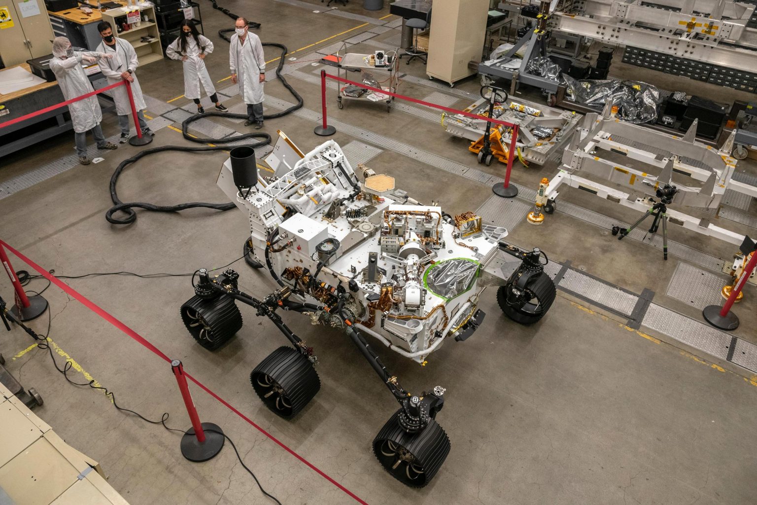 NASA Mars Perseverance Test Rover's First Drive
