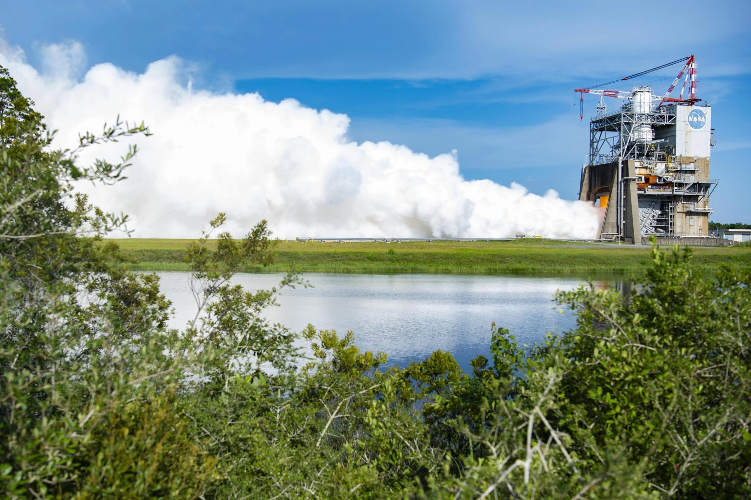 NASA Fires Up RS-25 at 111% Power for Artemis Moon Launches