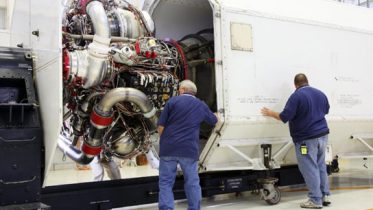 All Four Rocket Engines Attached to the SLS Core Stage for Artemis I ...