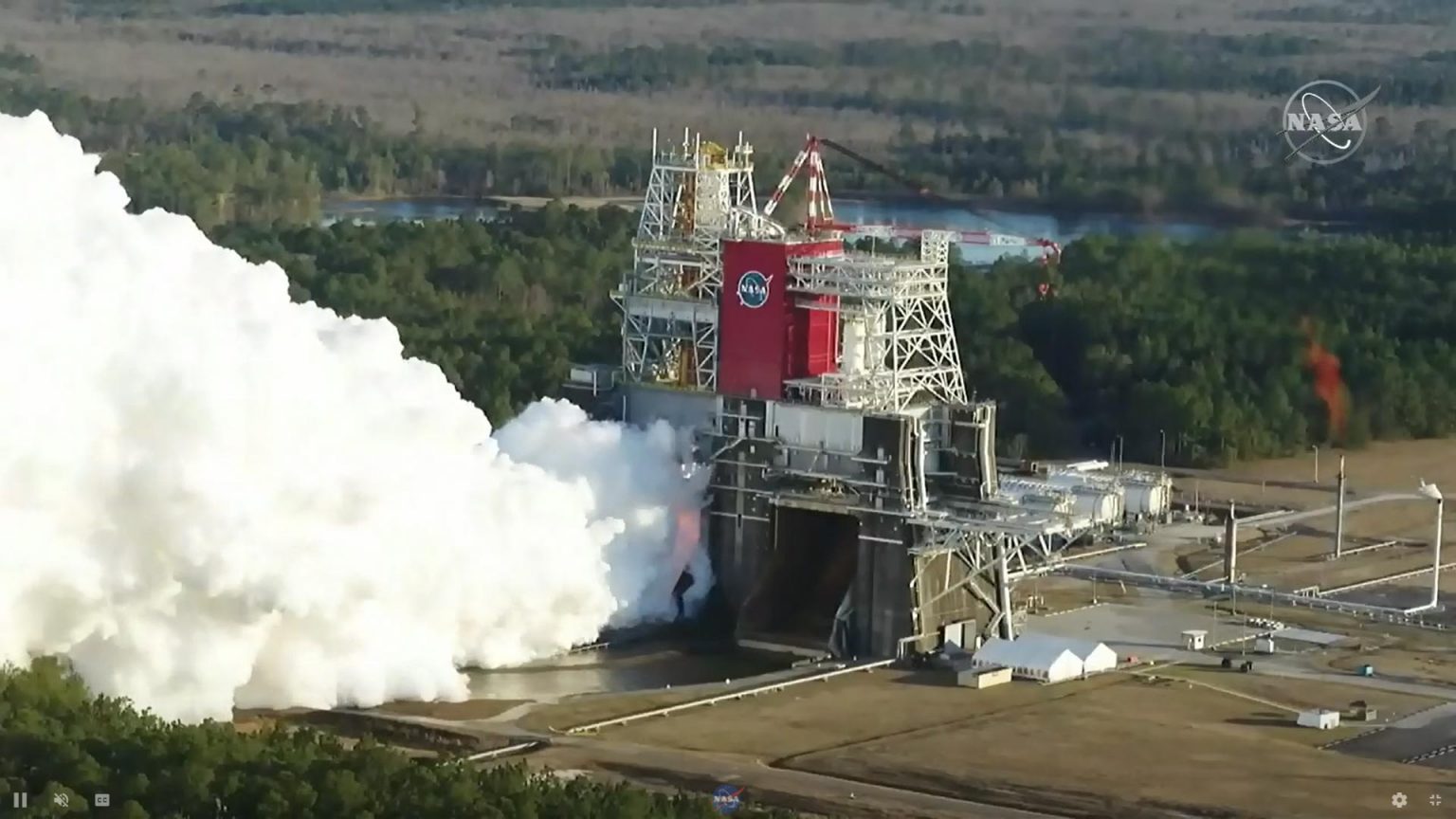 NASA Conducts Hot Fire Test of Massive SLS Rocket Core Stage for ...
