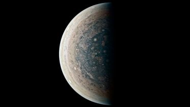 New Color Enhanced Image Shows Jupiter From Below