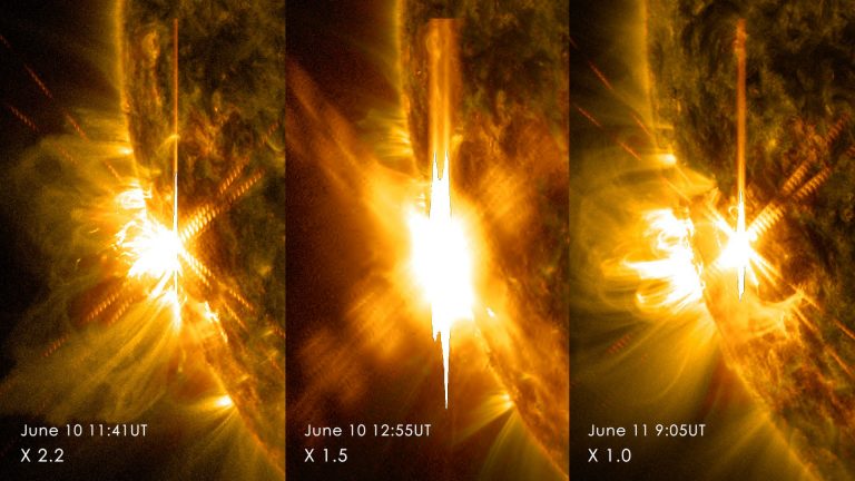 NASA’s Solar Dynamics Observatory Views a Trio of Solar Flares