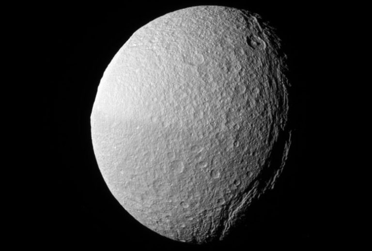 NASA's Cassini Views Ithaca Chasma on Tethys