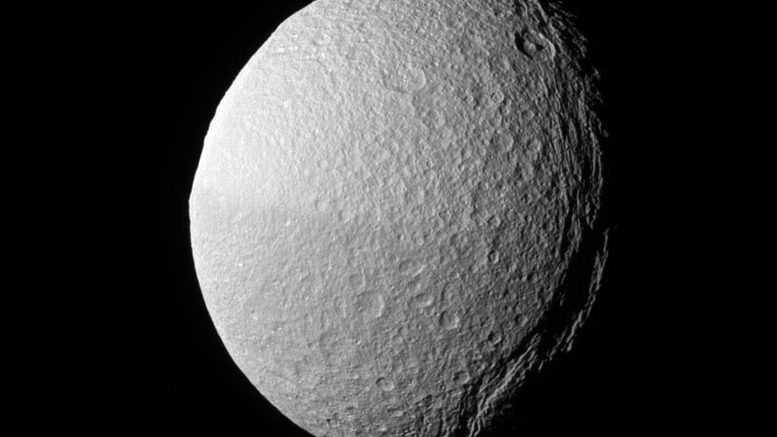 NASA's Cassini Views Saturn's Moon Tethys