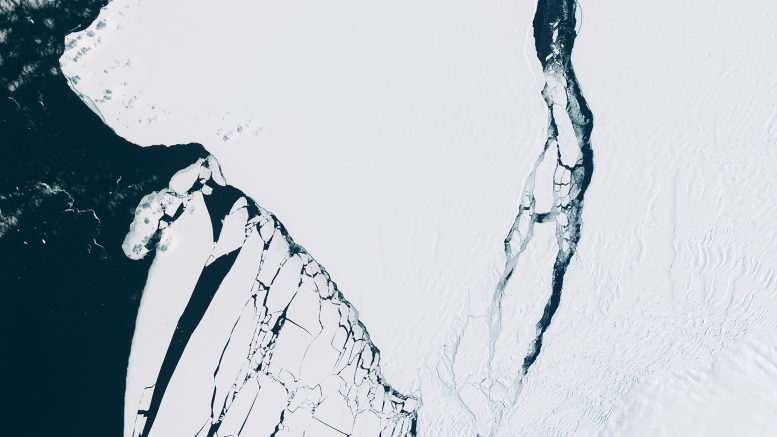 Brunt Ice Shelf in Antarctica Speeds Up After Calving of Giant Iceberg